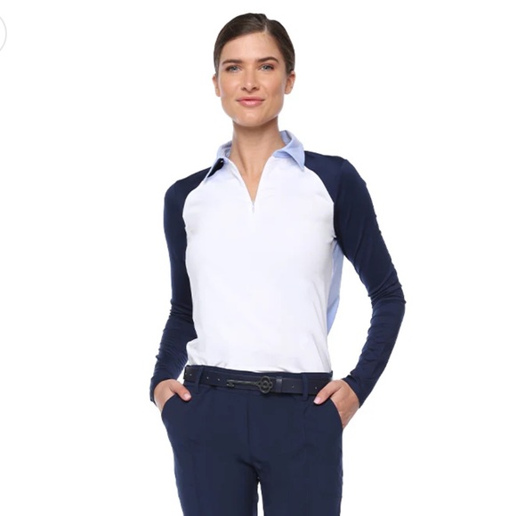 Belyn Key | Tops | Nwt Belyn Key Kali Long Sleeve Top Small Chalk Ink ...